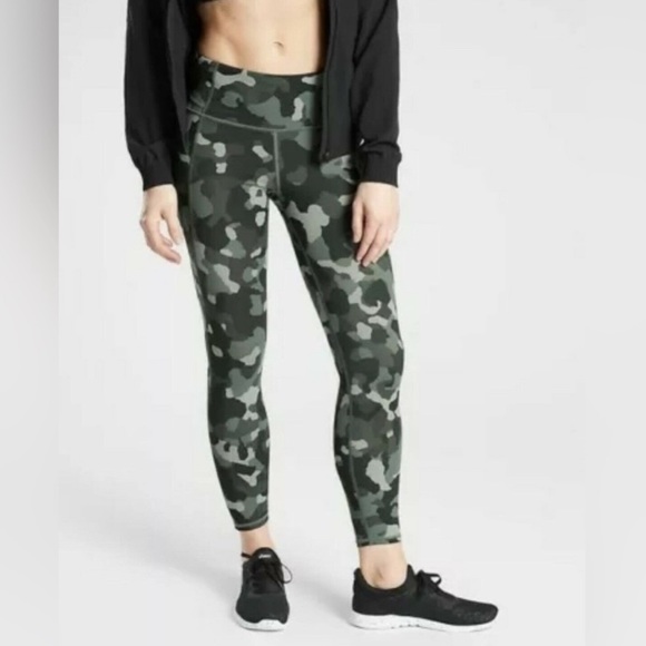 Athleta | Pants & Jumpsuits | Athleta Lightning 78 Camo Tights | Poshmark